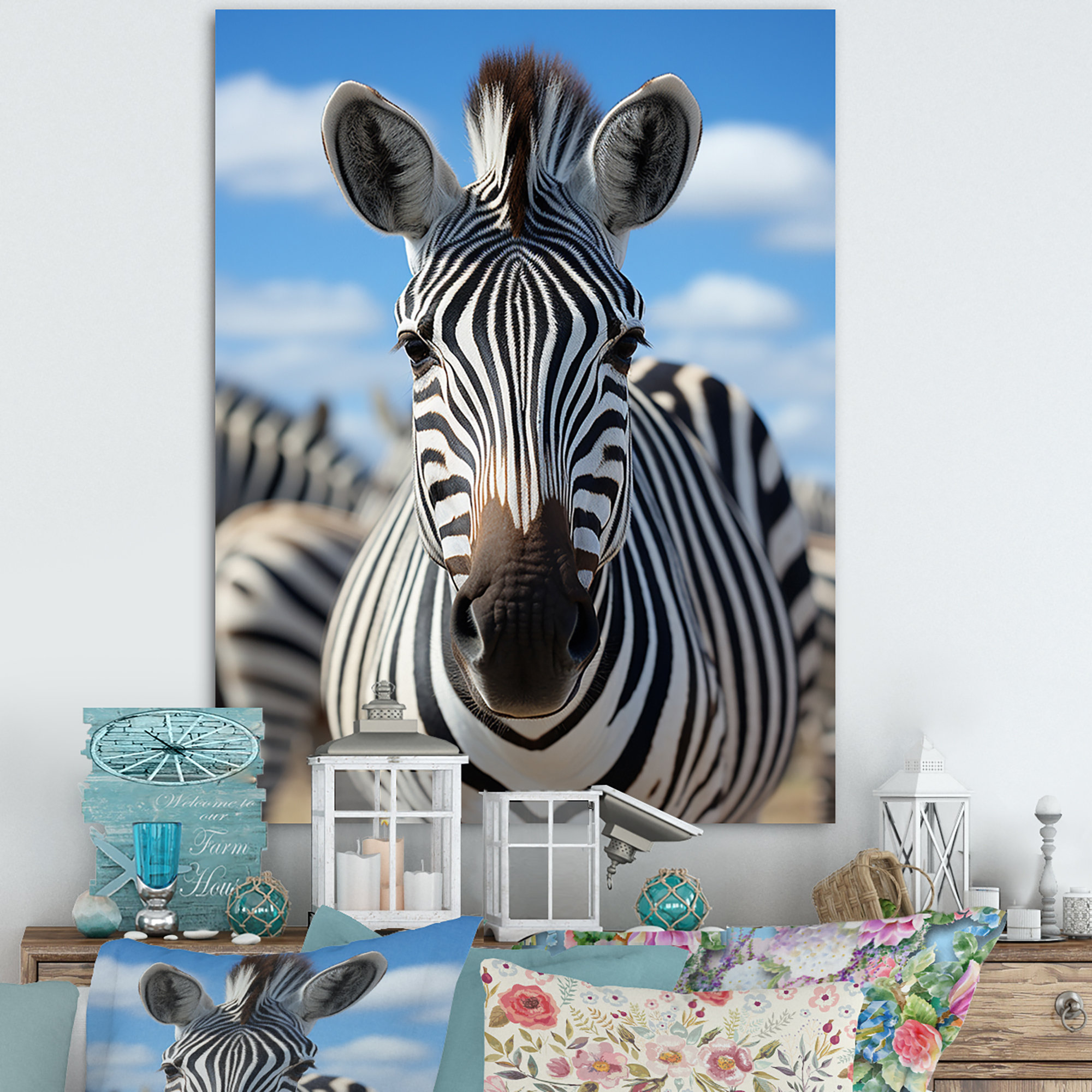 Latitude Run® Crinium Africa Zebras Harmony - Print on Canvas | Wayfair