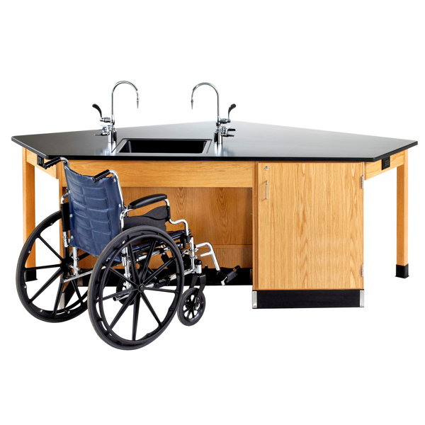 Diversified Woodcrafts 96'' L x 50'' W Random Resin Workstation | Wayfair