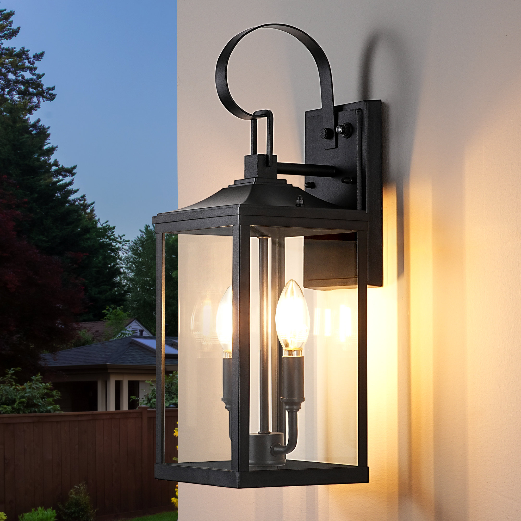 17 Stories 19'' Dusk To Dawn Outdoor Wall Lantern & Reviews | Wayfair