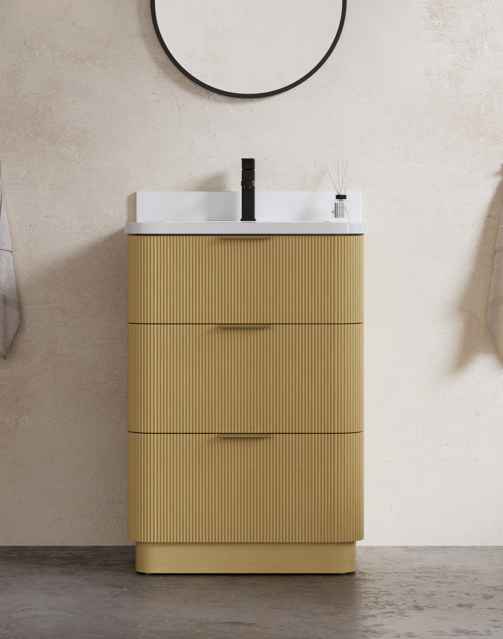 Hokku Designs Meuble-lavabo avec lavabo simple blanc Calamigo - Wayfair ...
