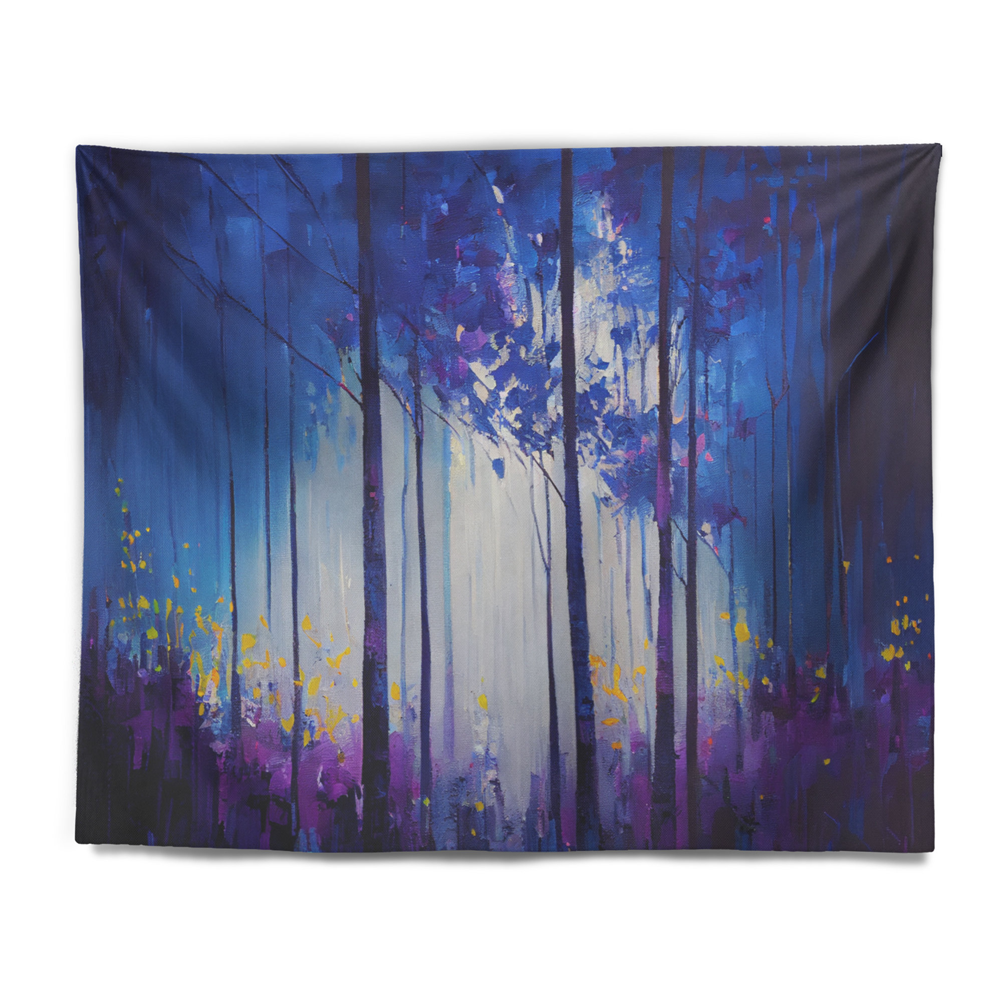Red Barrel Studio® Polyester Blue Trees at Dawn in the Forest II ...