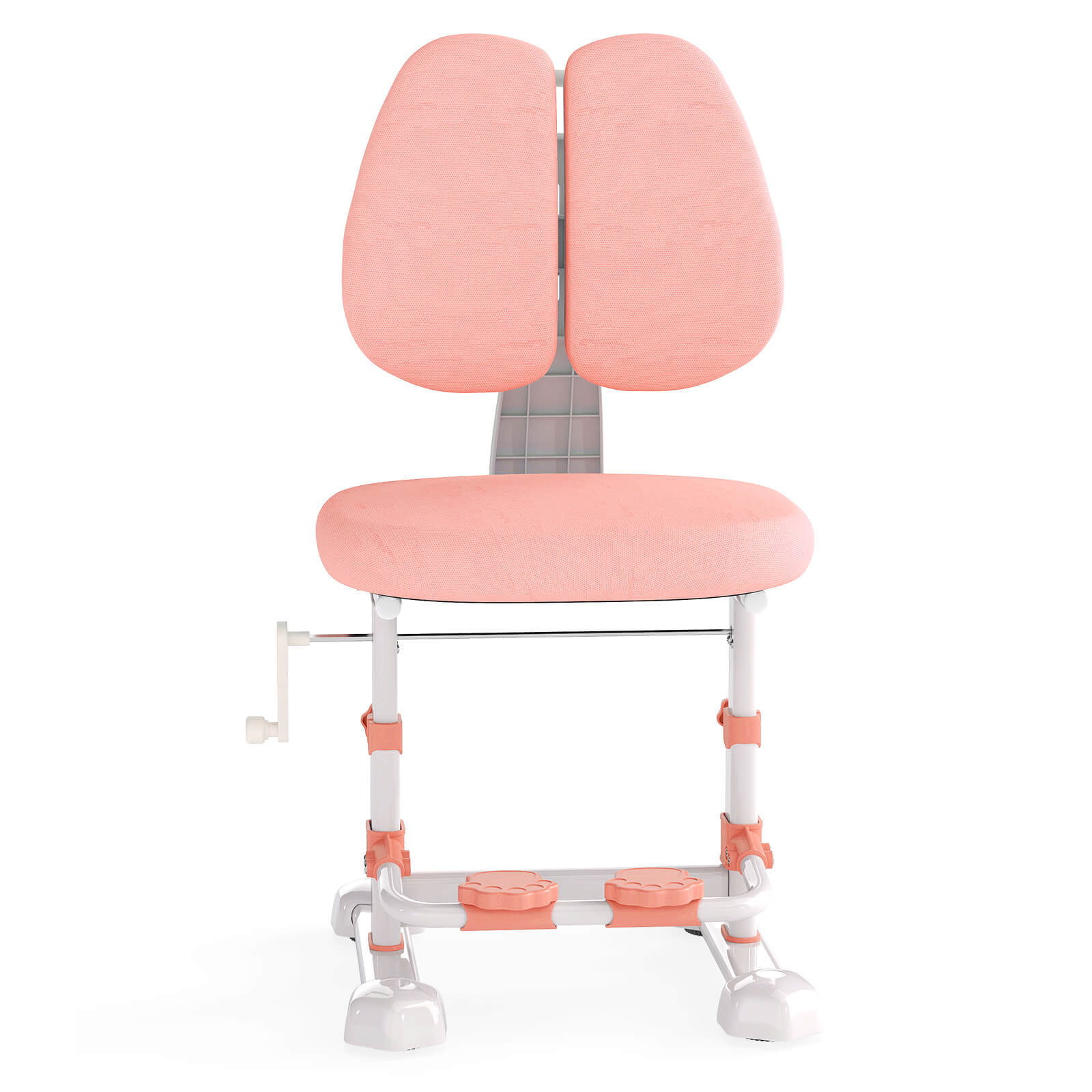 Costway Kids Study Chair with Adjustable Double Backrest, Footrest ...