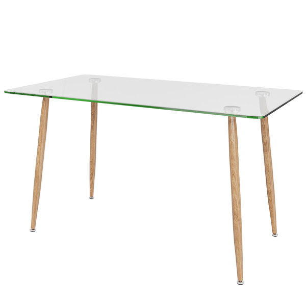 Norden Home Kimber Glass Top Dining Table | Wayfair.co.uk