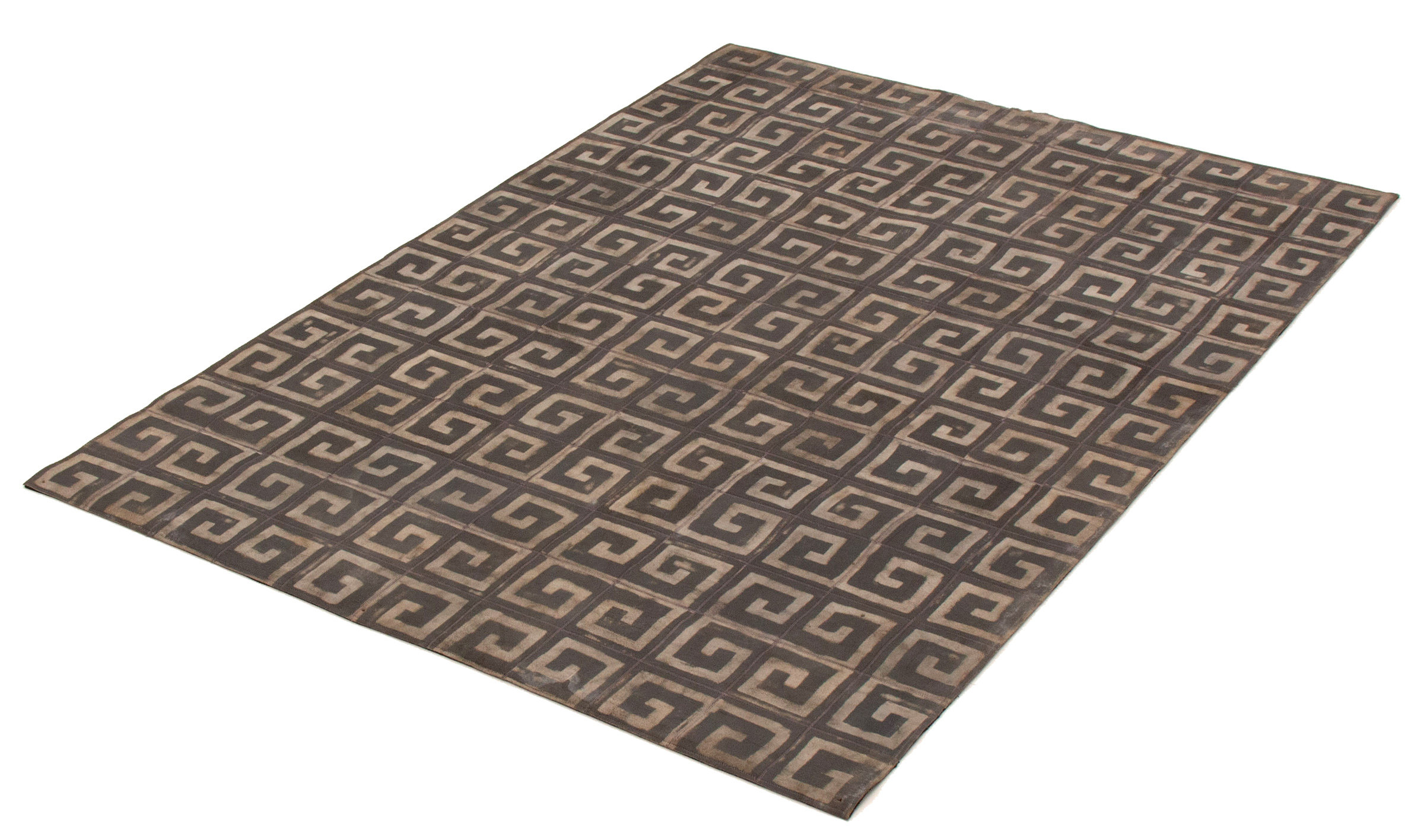 Dakota Fields Erick Geometric Handmade Cowhide Black/Gray Area Rug ...
