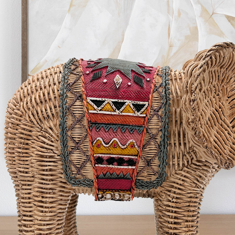 Bungalow Rose Moncalieri 7-Inch Resin Elephant Statue, Symbol of Good ...