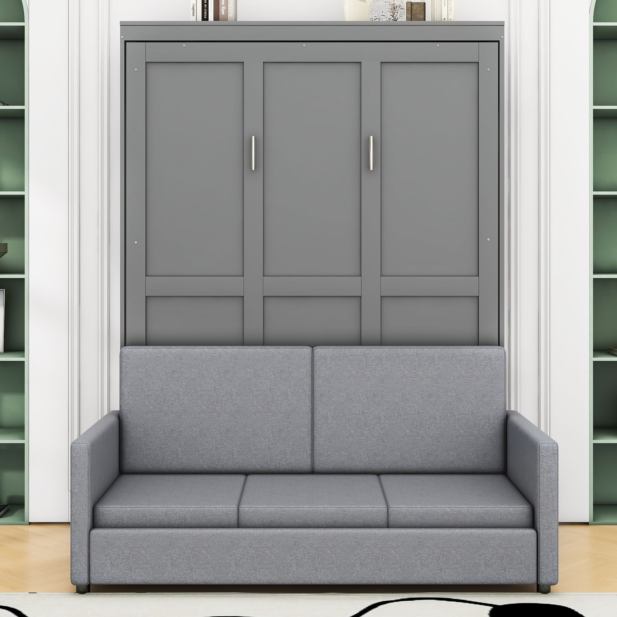 Red Barrel Studio Artemiy Full Size Multi-Functional Murphy Bed with ...