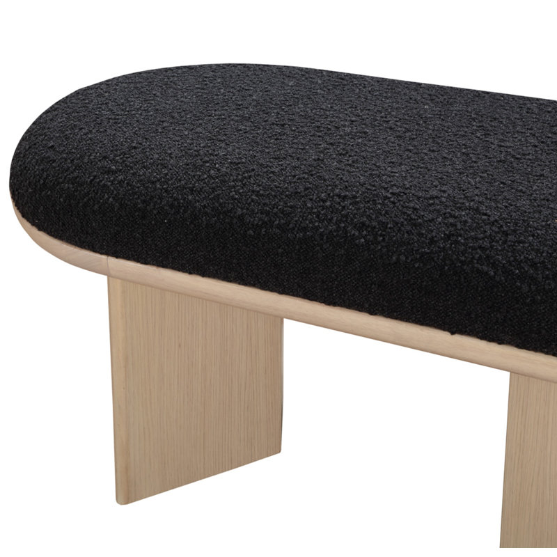 Wade Logan® Botakoz Boucle Fabric Upholstered Bench & Reviews | Wayfair