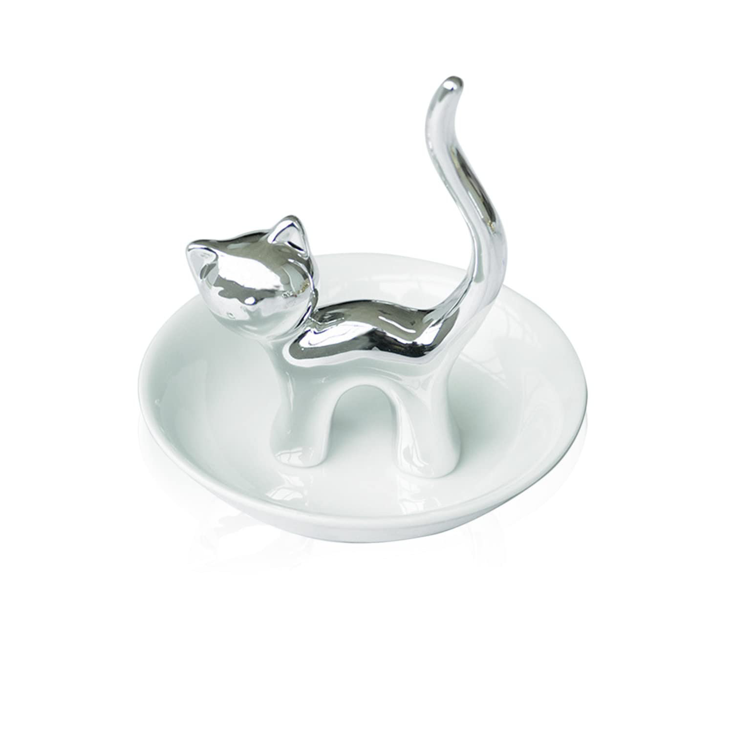 Brayden Studio® Cute Animals Cat Ring Holder Ring Dish Jewelry Holder ...