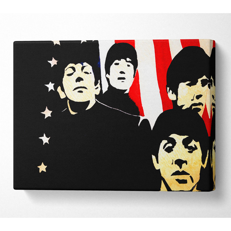 ClassicLiving The Beatles American Flag - Wrapped Canvas Art Prints ...
