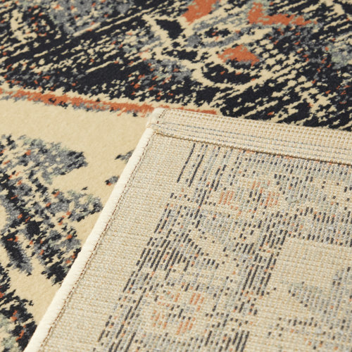 Charlton Home® Yazan Performance Yellow/Black Rug | Wayfair