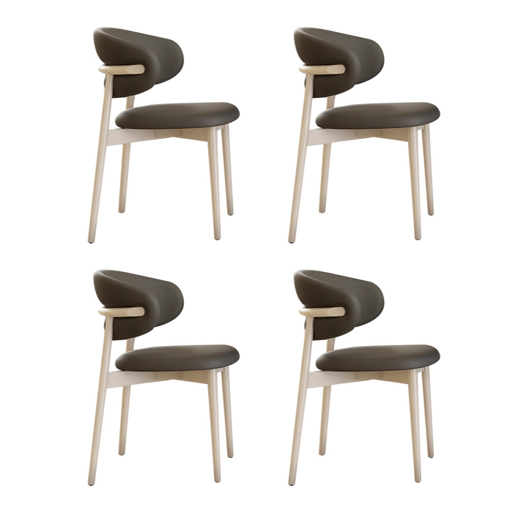 Hokku Designs Modern minimalist curved-back Sponge Dining chairs | Wayfair