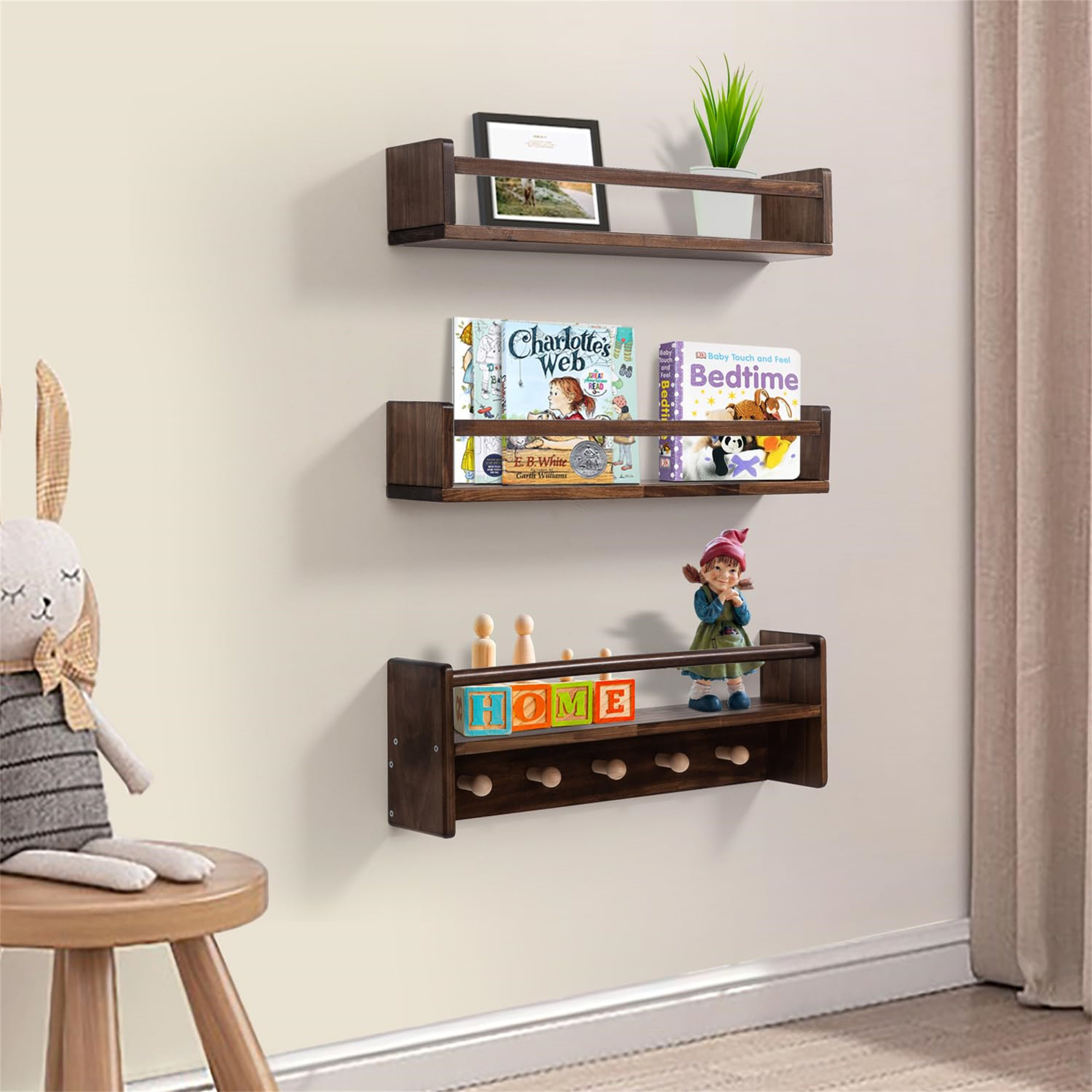 Trule Floating Bookshelf Wall Mount, Set Of 3 - Wayfair Canada