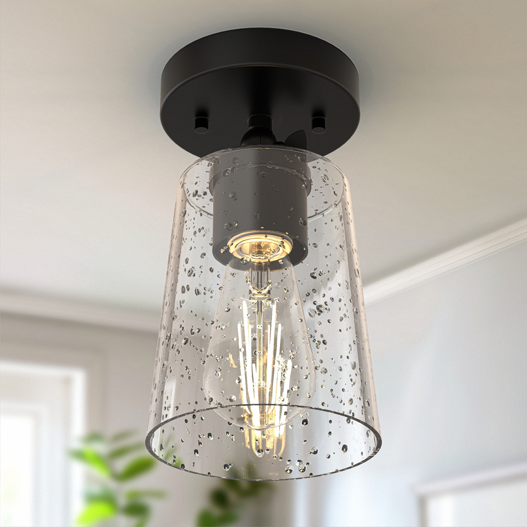 Breakwater Bay Adreina 1-Light Flush Mounted Wall Sconce Pendant ...
