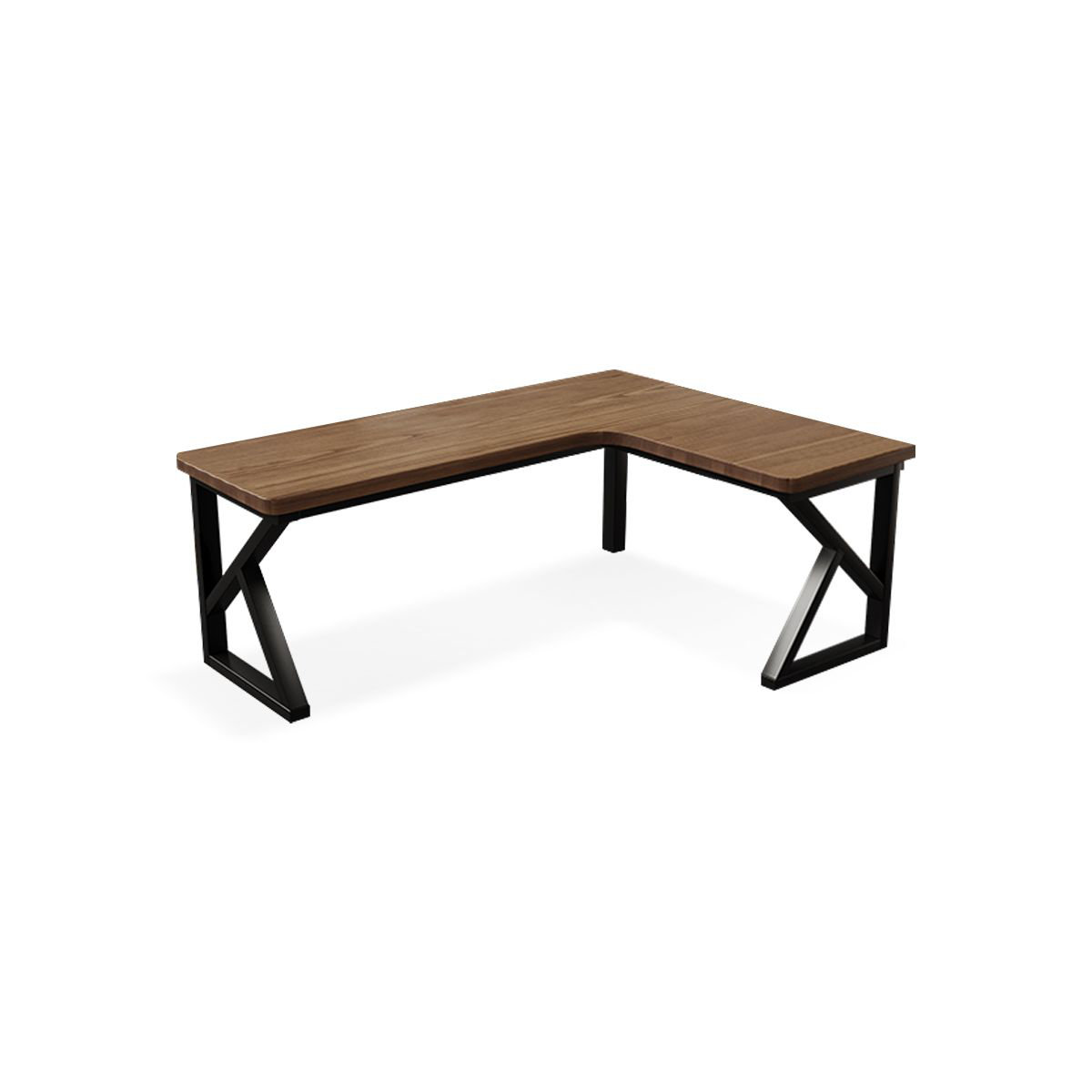 Wren Decors Brown L-Shaped Solid Wood desk | Wayfair