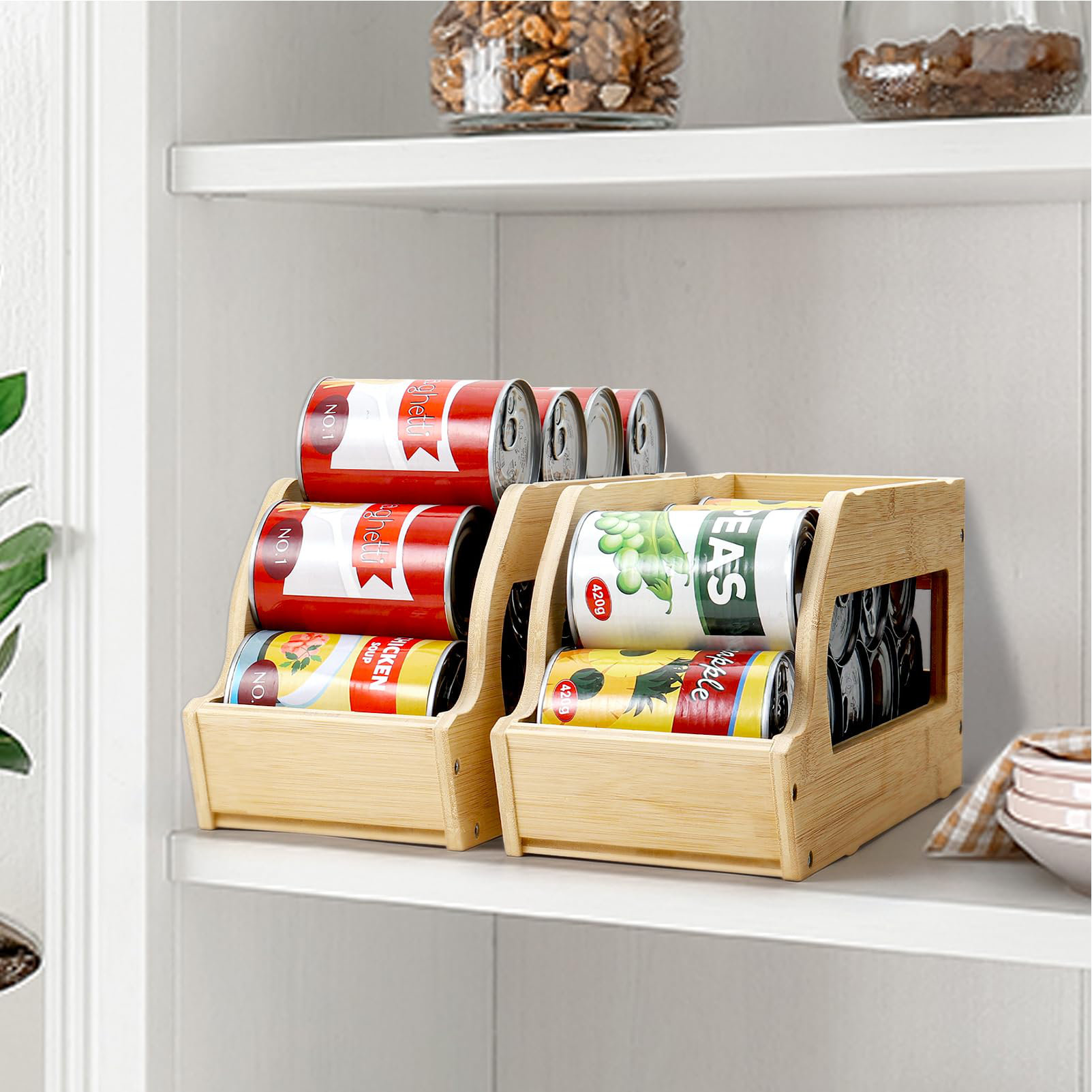 Hokku Designs Bamboo Can Organizers And Storage For Pantry, Soda Can ...