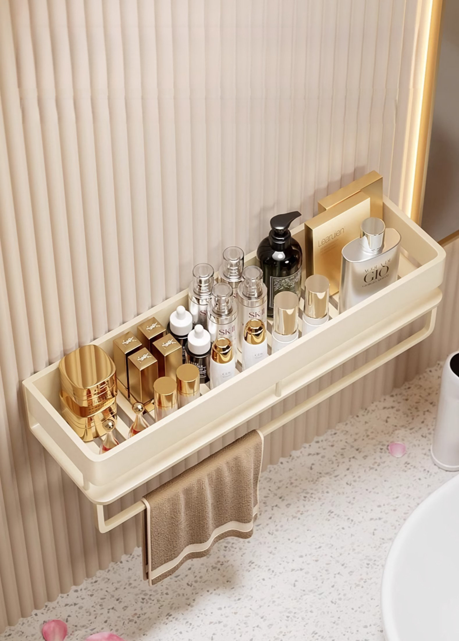 Ebern Designs Wall Mounted Bathroom Storage Rack - Wayfair Canada