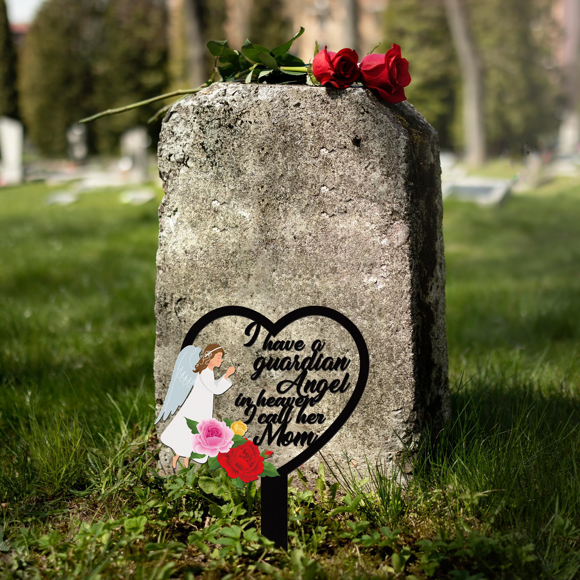 Fleur De Lis Living Cemetery Decorations - Mom Metal Memorial Grave ...