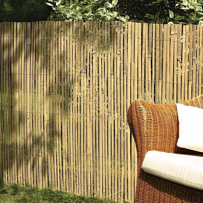 Backyard X-Scapes Natural Split Bamboo Fencing Decorative Fence Panel ...
