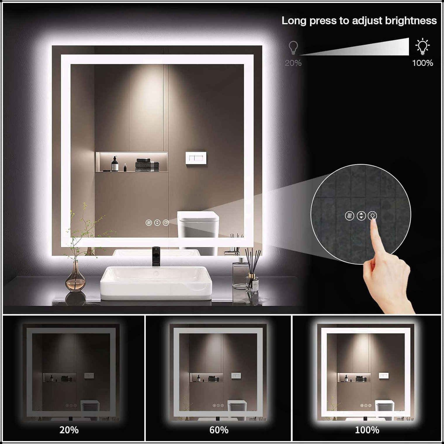 Brayden Studio® Advanced Waterproof Bathroom Vanity Mirror with Anti ...