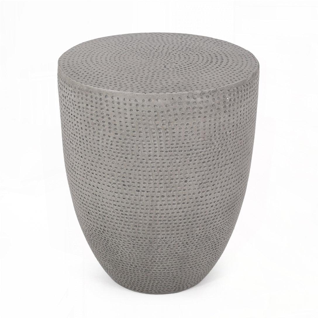 JBRHTWP8MQAPNM4E Patio Side Table With Round Top and Magnesium Oxide ...