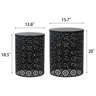Dakota Fields Set Of 2 Hollow-Carved Round Metal End Tables & Reviews ...