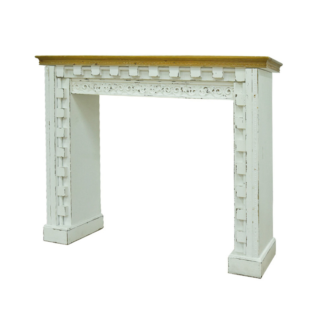 One Allium Way® Accent Wooden Console Table for Fireplace Surround ...