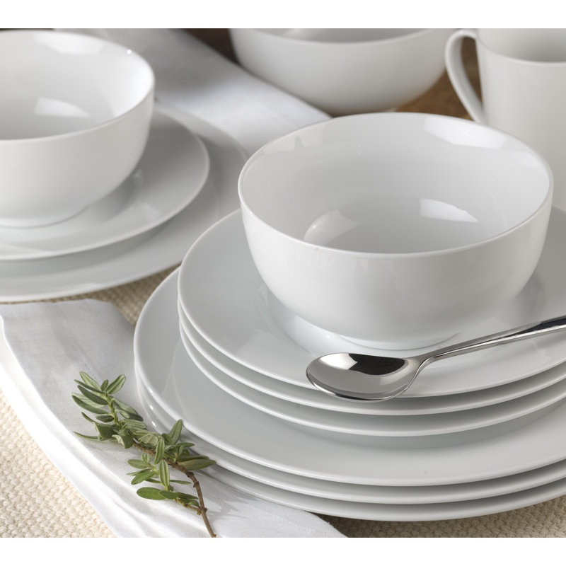 Euro Ceramica Claire Classic Rim Dinnerware Set (Service For 4 ...