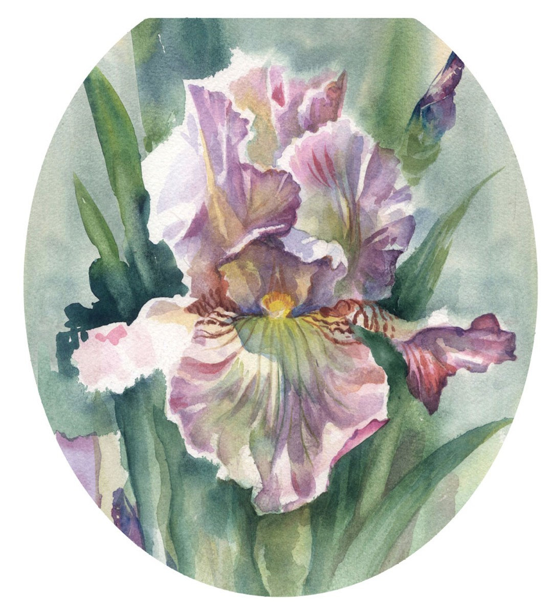 Toilet Tattoos Floral Watercolor Iris Toilet Seat Decal – Toilet ...