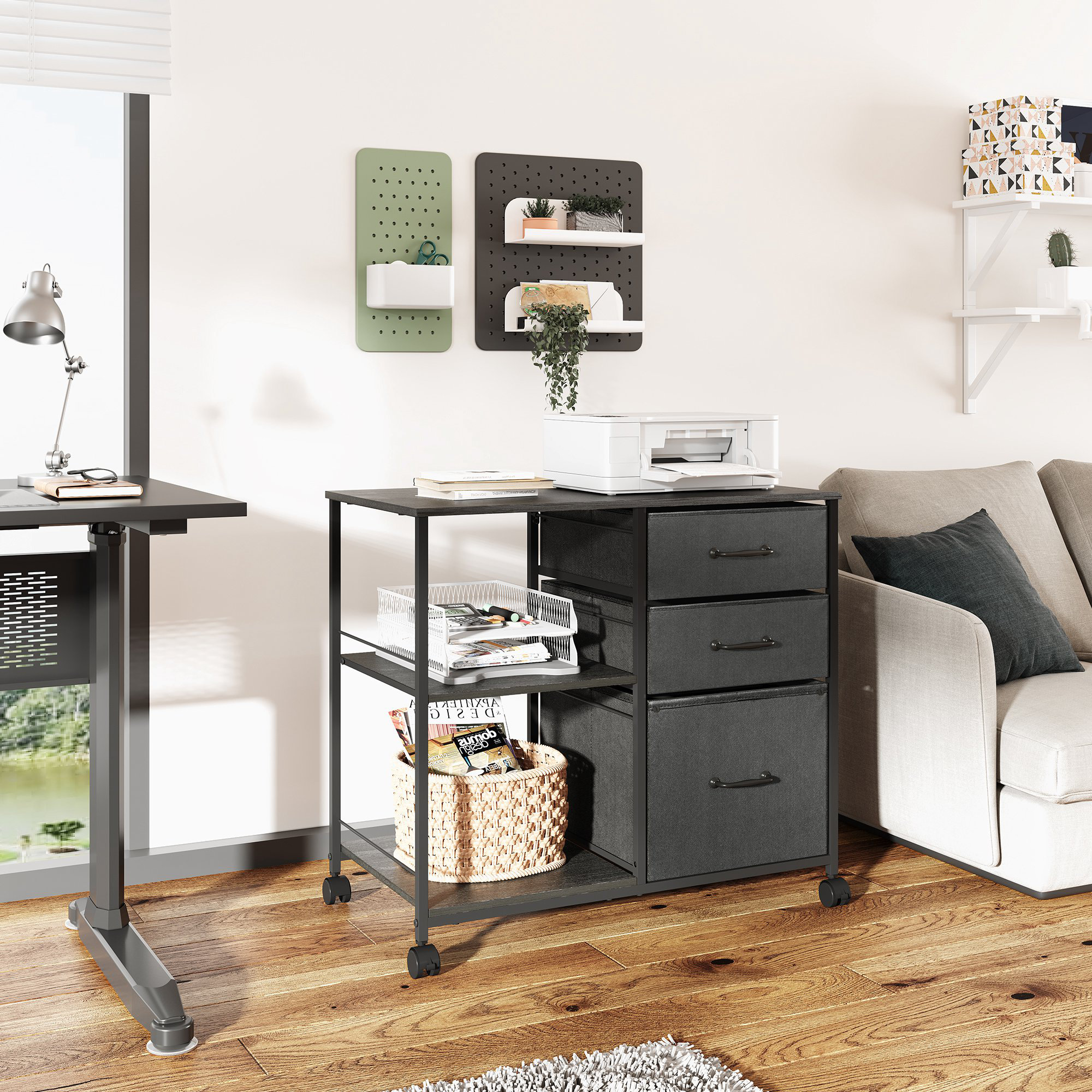 Builddecor Mobile Drawer Mobile File Cabinet, Entryway Cabinet with ...