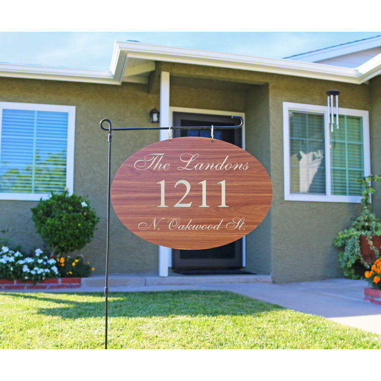 Etchey Oval Address Plaque Frame | Wayfair