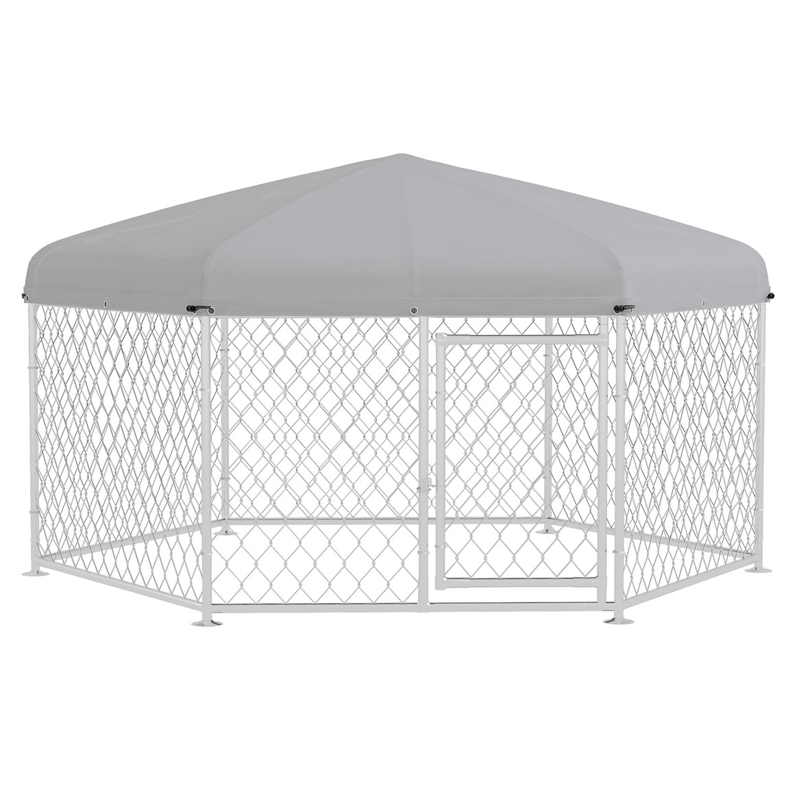 Pawhut Galvanized Steel Dog Kennel & Reviews | Wayfair