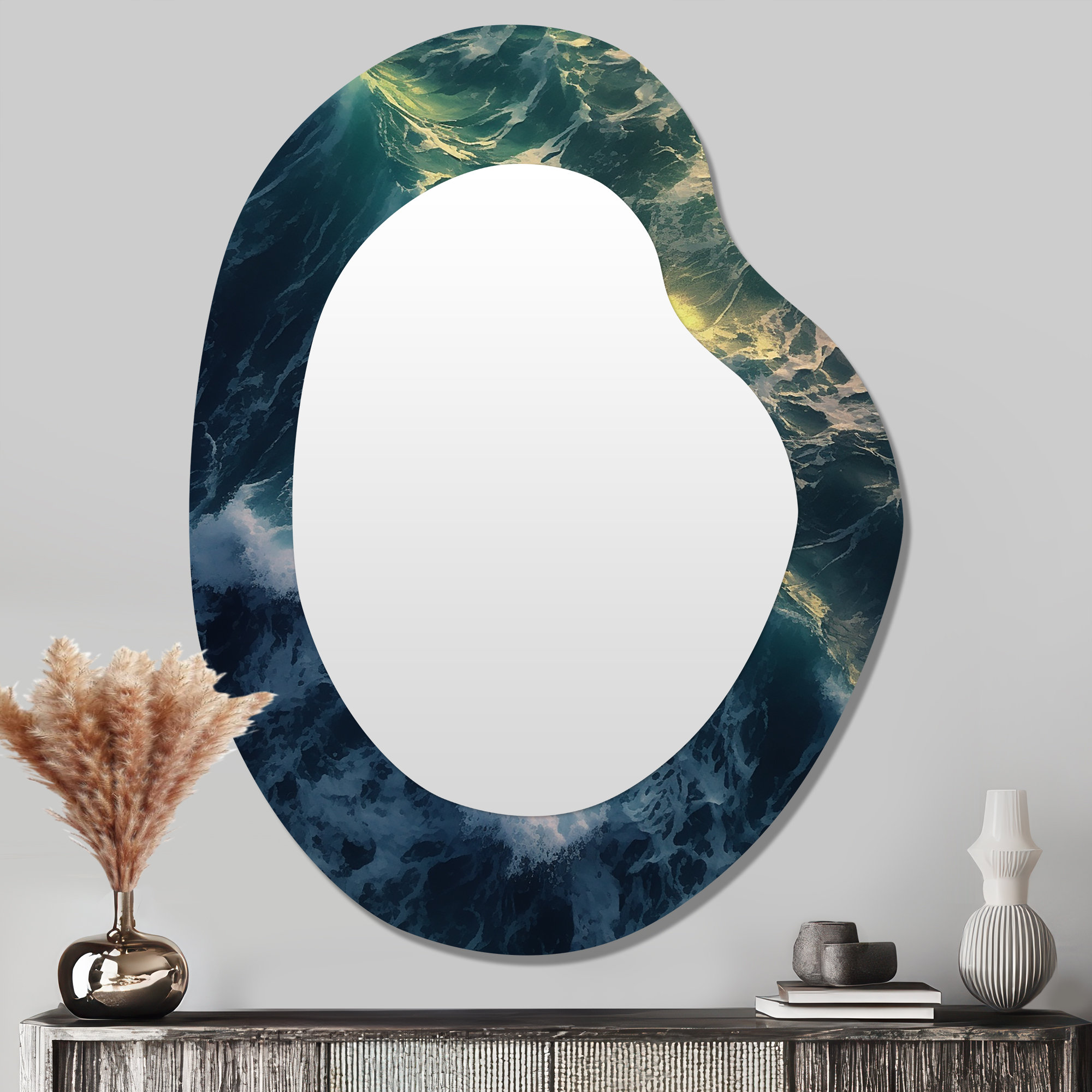 Wade Logan Aerial View Photograph Turquoise Waves Breaking V - Coastal ...