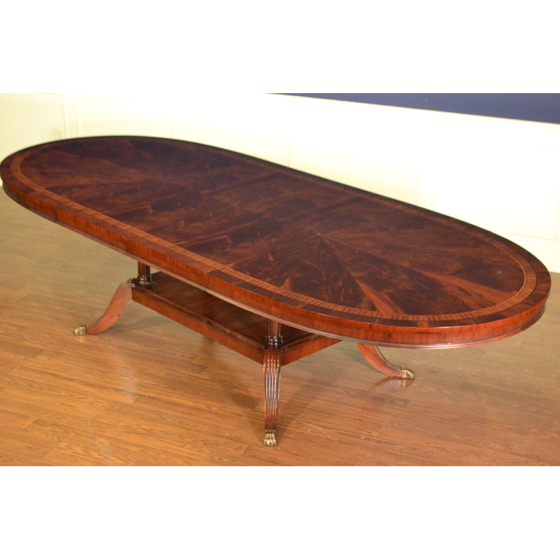 Leighton Hall Furniture Extendable Pedestal Dining Table | Wayfair