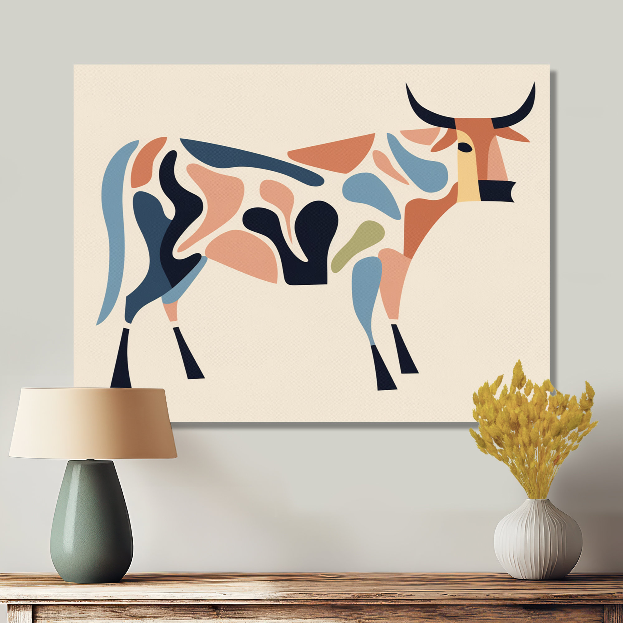 August Grove® Power In Motion Graphic Bull - Bull Animal Wall Art ...