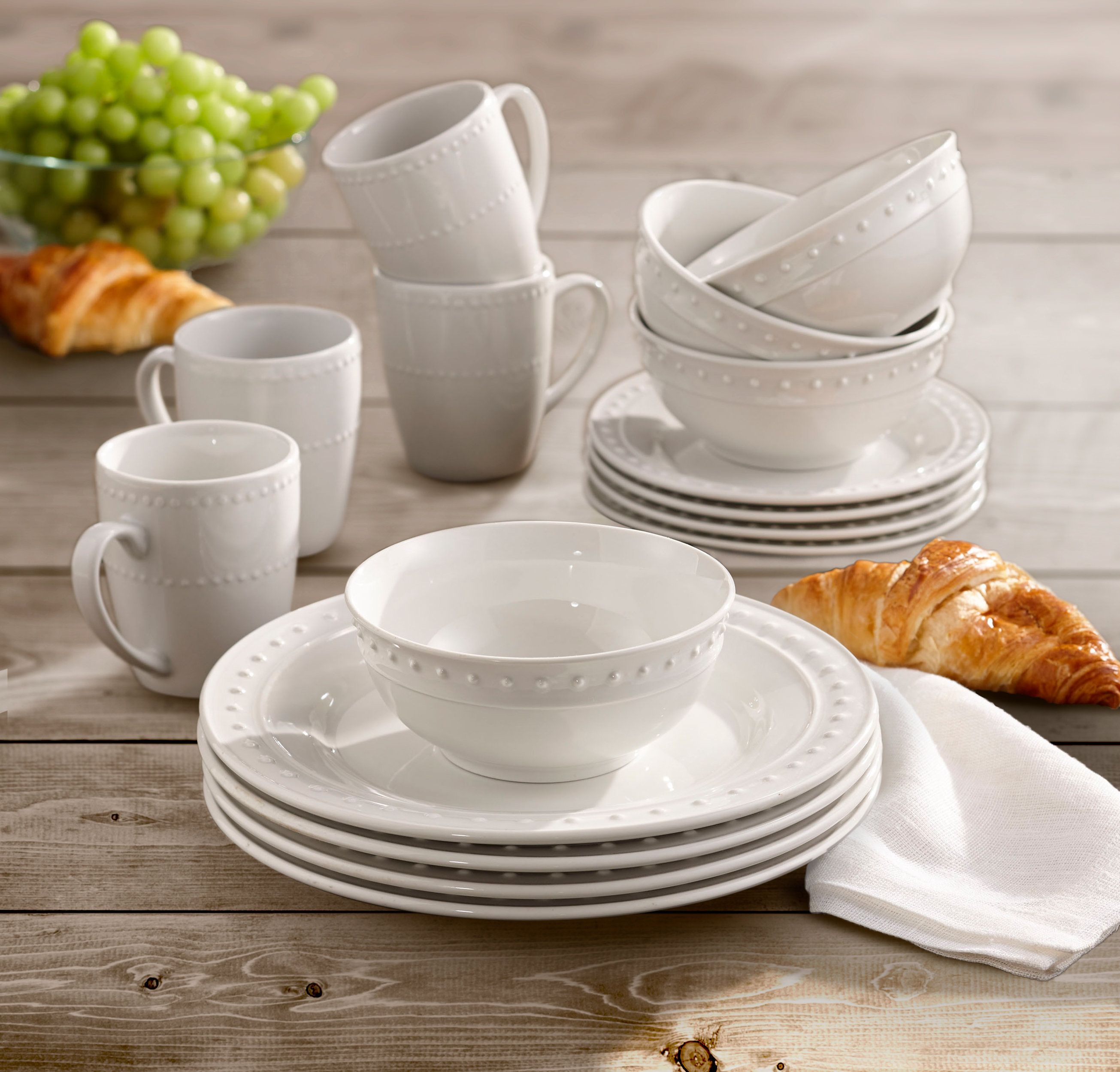Elle Decor Monique 16 Piece Dinnerware Set, Service for 4 & Reviews ...