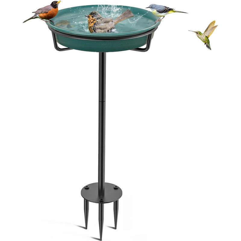 Wildon Home® Otthart Freestanding Bird Baths for Outdoors Heavy Duty ...