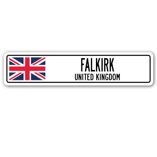 East Urban Home Falkirk, United Kingdom Flag Aluminum Street Sign | Wayfair