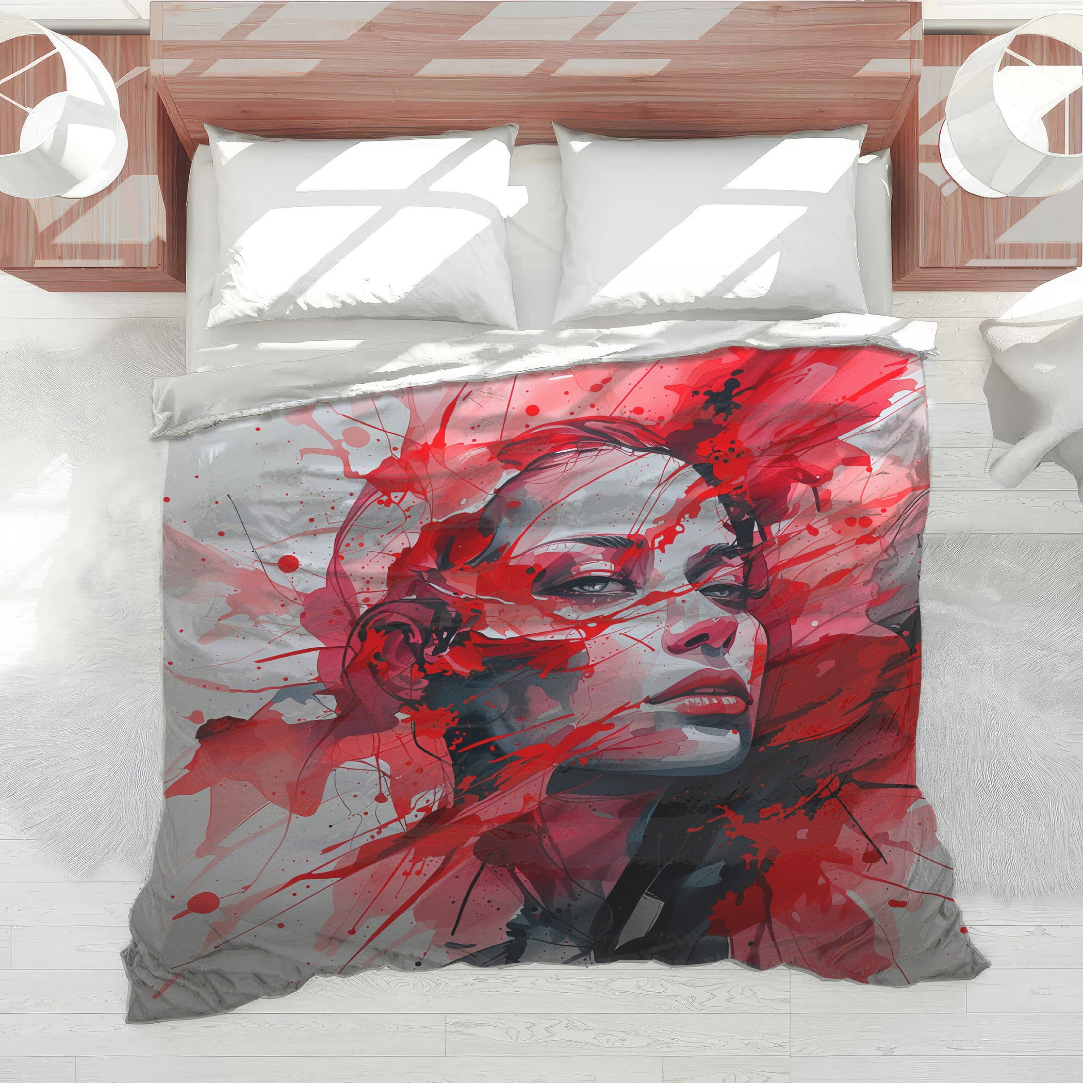 VisionDecor Portrait Bedding Art Comforter Modern | Wayfair