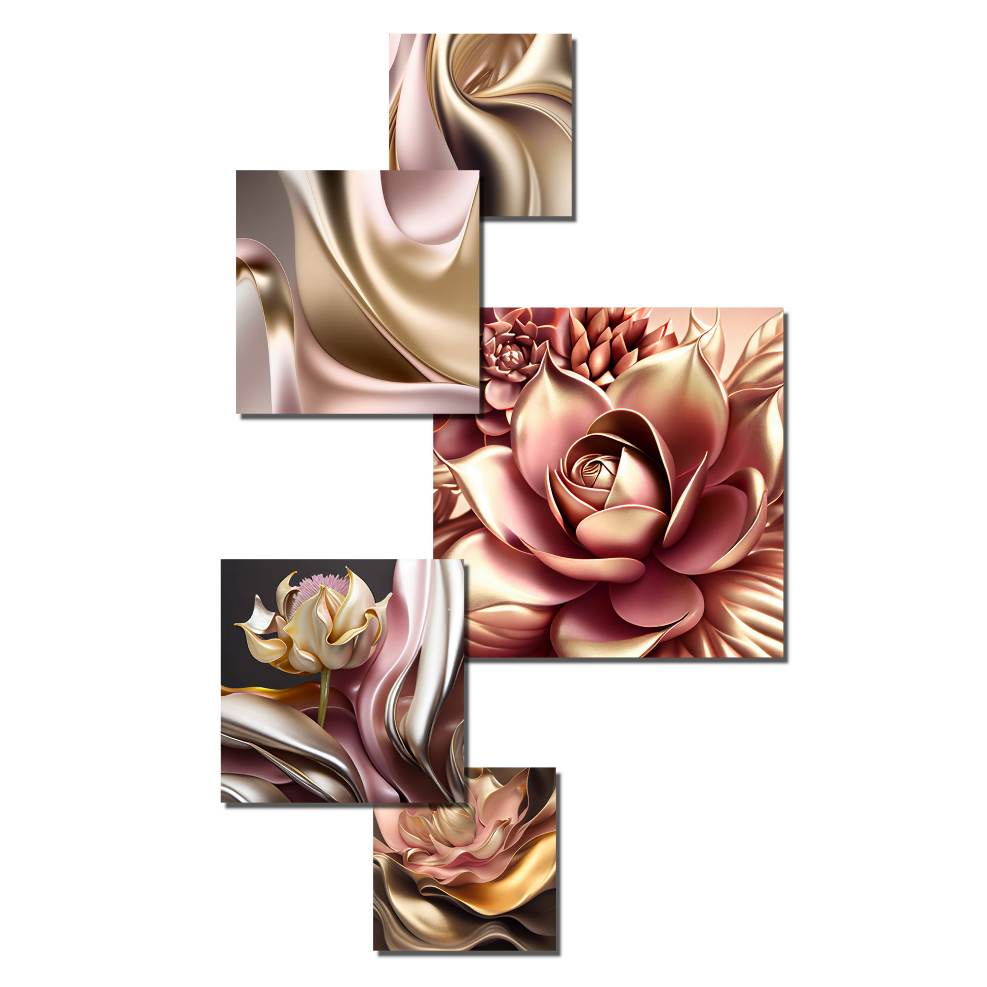 Rosdorf Park Luscious Liquid Gold In Subdued Pink And Taupe V ...