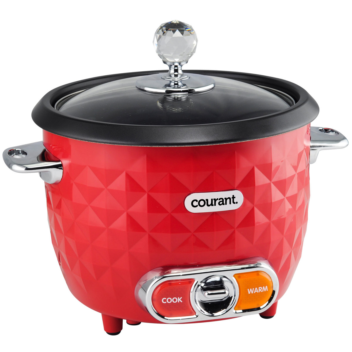 Courant 10 Cup Rice Cooker & Steamer (cooked) with Diamond Design ...