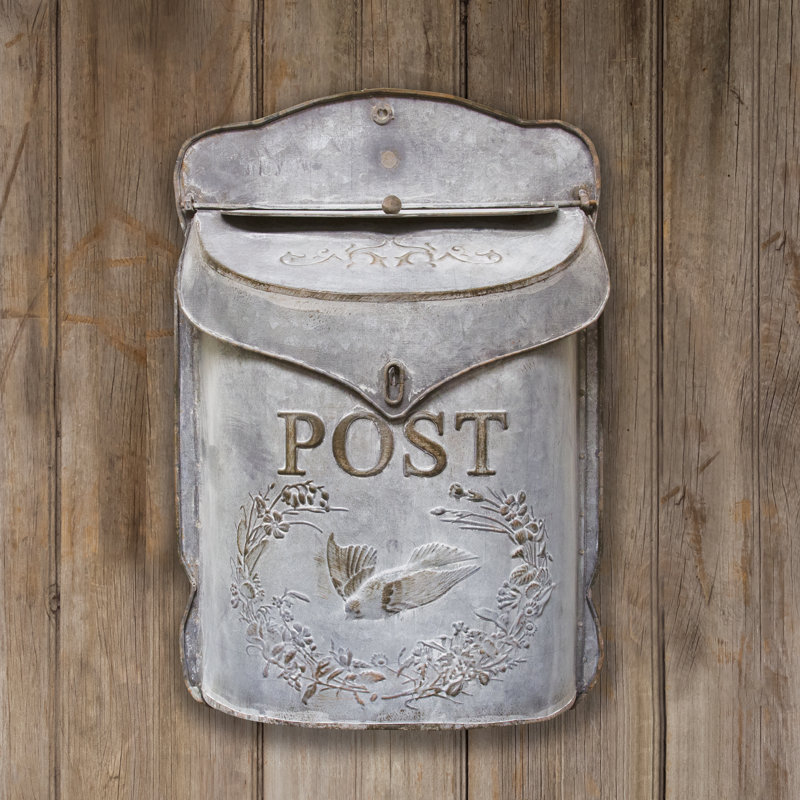 CWI Gifts Galvanized Metal Post Box Wall Mounted Mailbox & Reviews ...