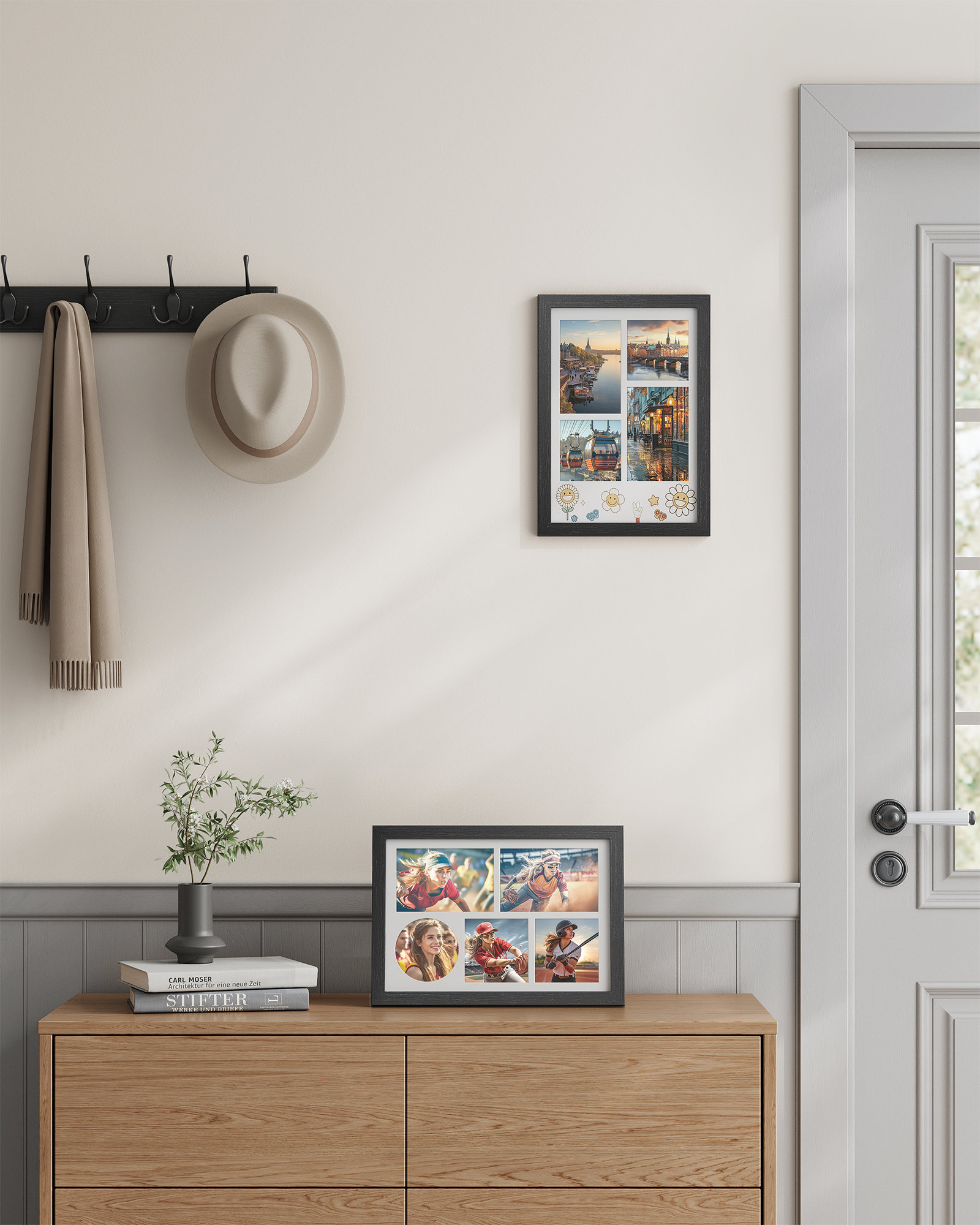Symple Stuff Picture Frame With 3 Mats, Multi Photo Frame, Collage ...