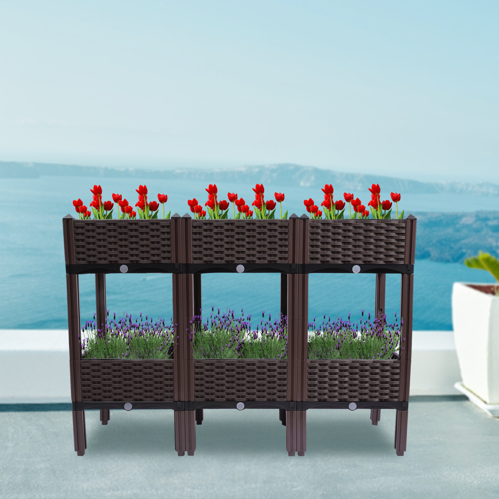 Arlmont & Co. Laylanie Square Raised Garden Planter For Indoors And ...