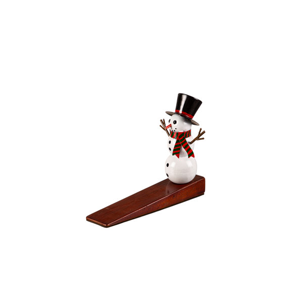 The Holiday Aisle® Handcrafted Metal Snowman Door Stopper | Wayfair