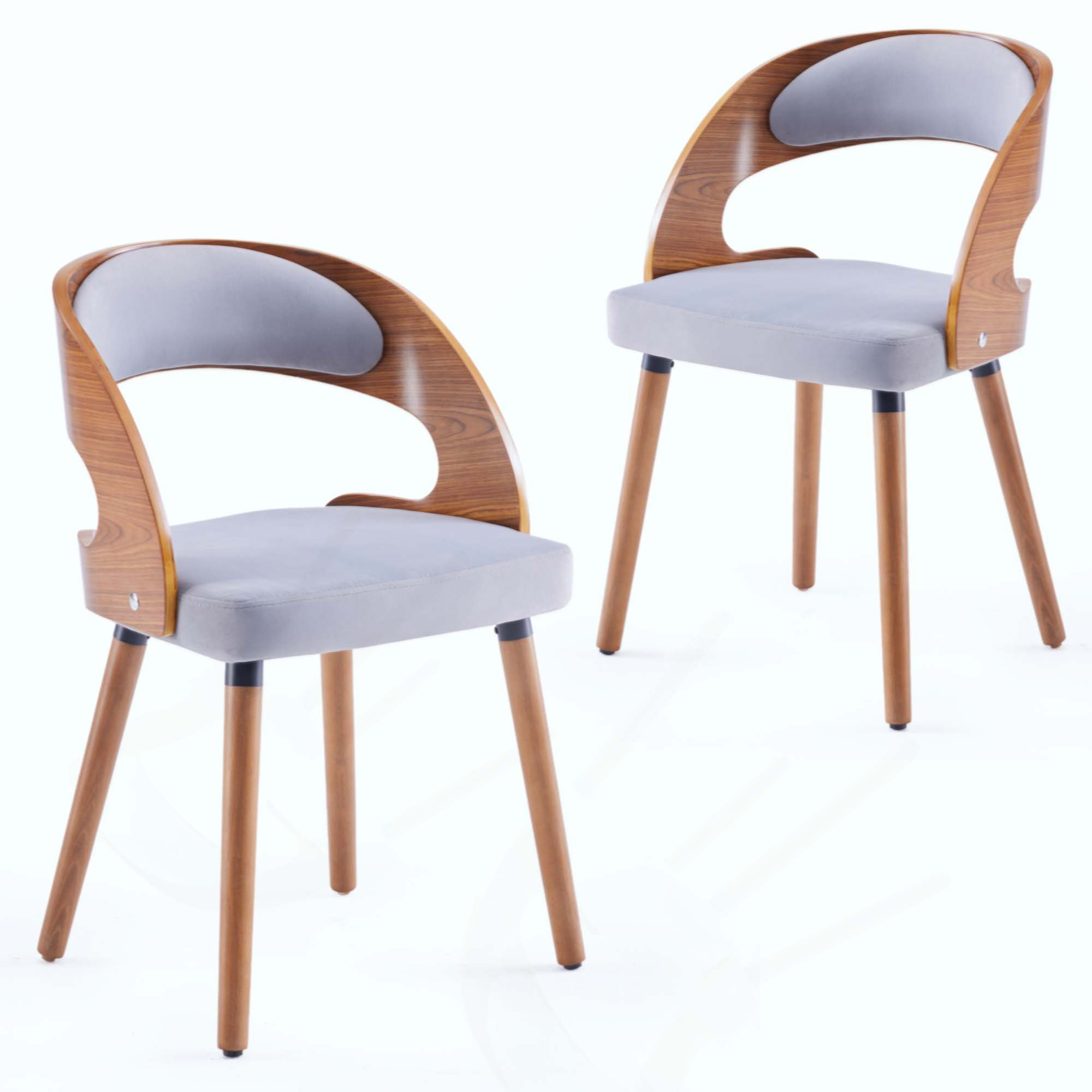 Red Barrel Studio® Wood Dining Chairs, Set Of 2 Modern Upholstered ...