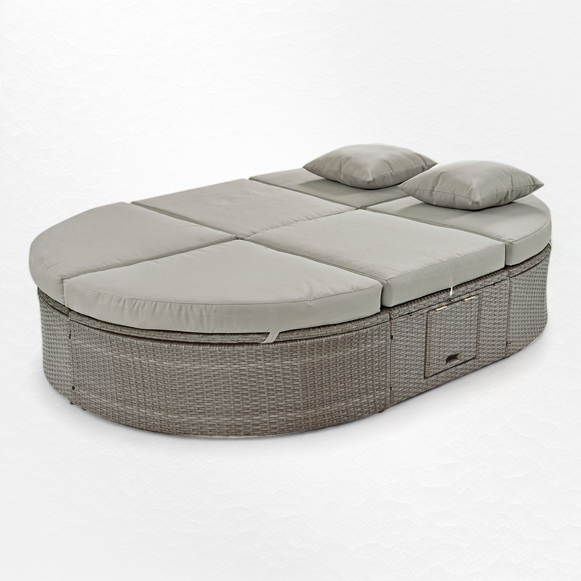 Ebern Designs Laquisa 55.32'' Wide Outdoor Oval Patio Daybed with ...