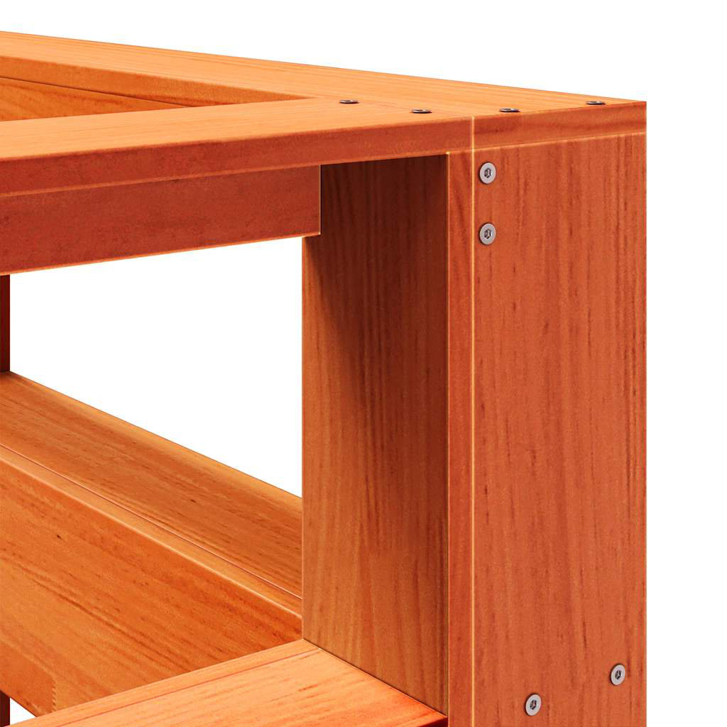 Ebern Designs Bookcase Headboard L-Shaped Solid Wood Pine | Wayfair.co.uk