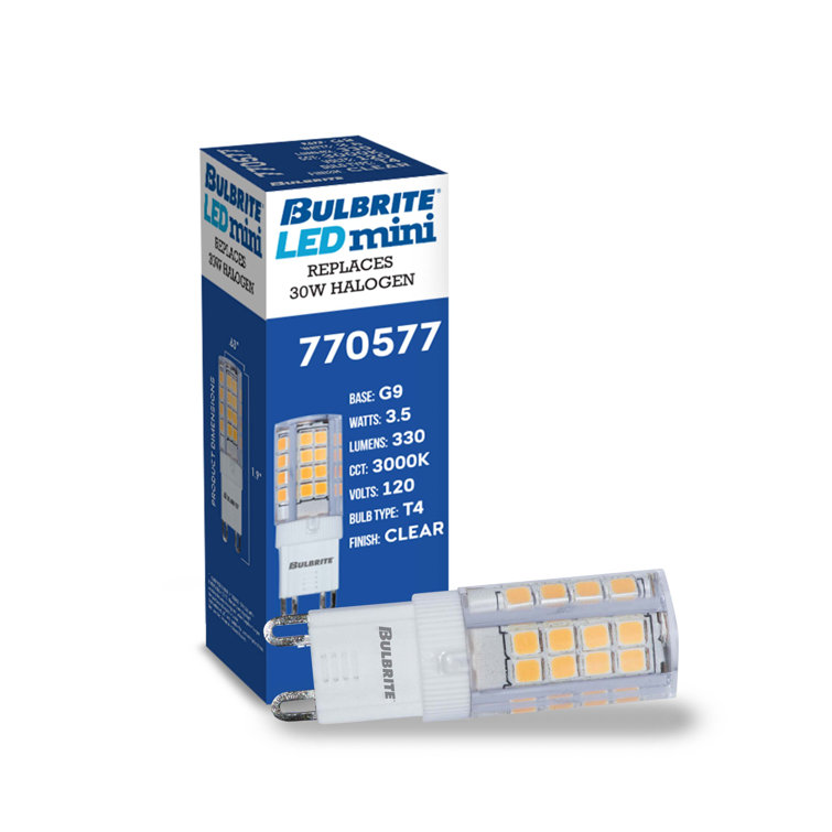 Bulbrite Industries 25 Watt Equivalent T5 G9/Bi-pin 3000K LED Bulb ...
