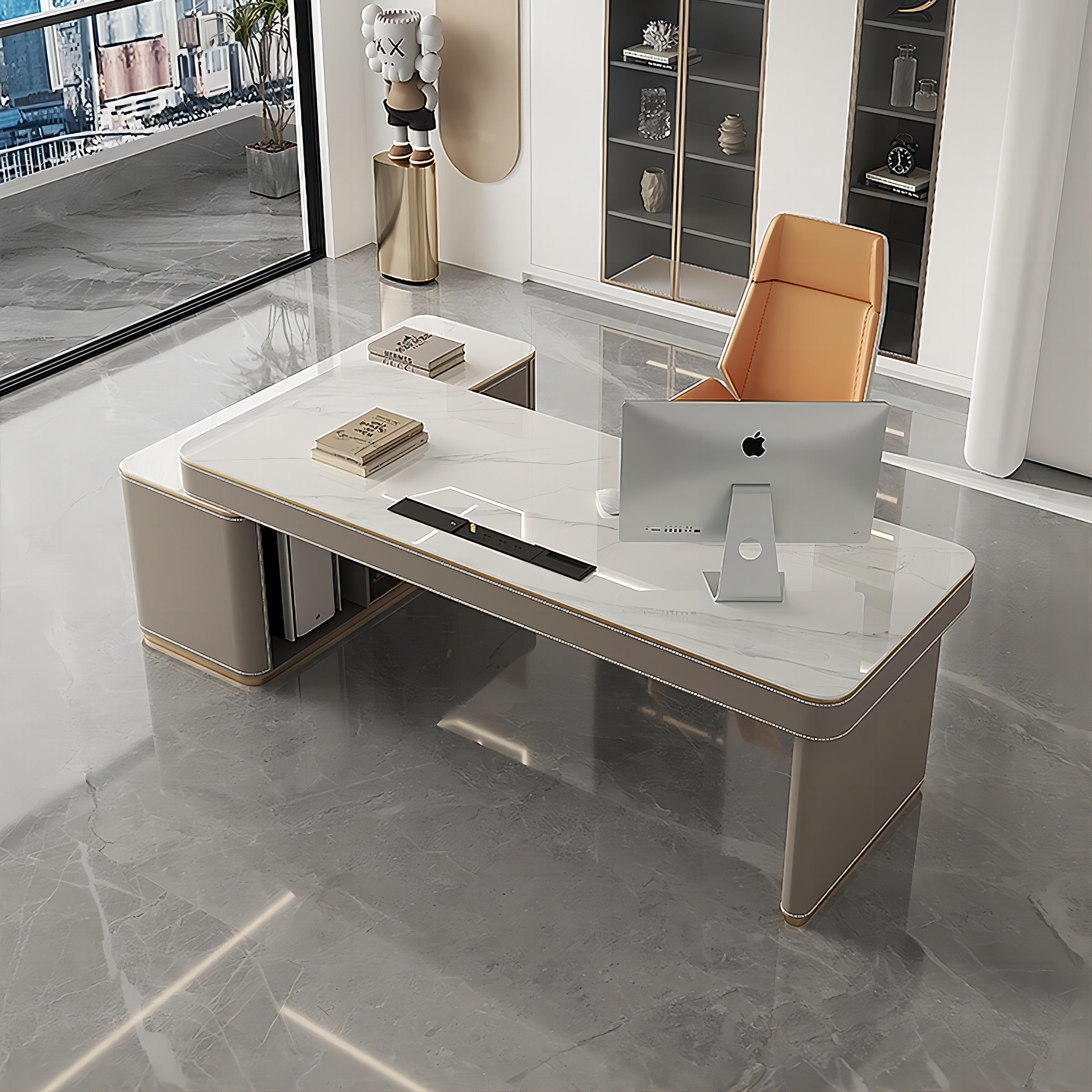 Recon Furniture TB5034727574894RF&Size 2 Desk And Chair Set Office Set ...