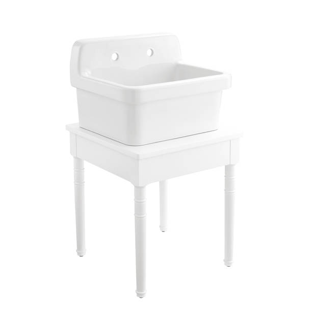 ELLAI Solid Wood Table Laundry Sink Table Freestanding for 24-inch ...